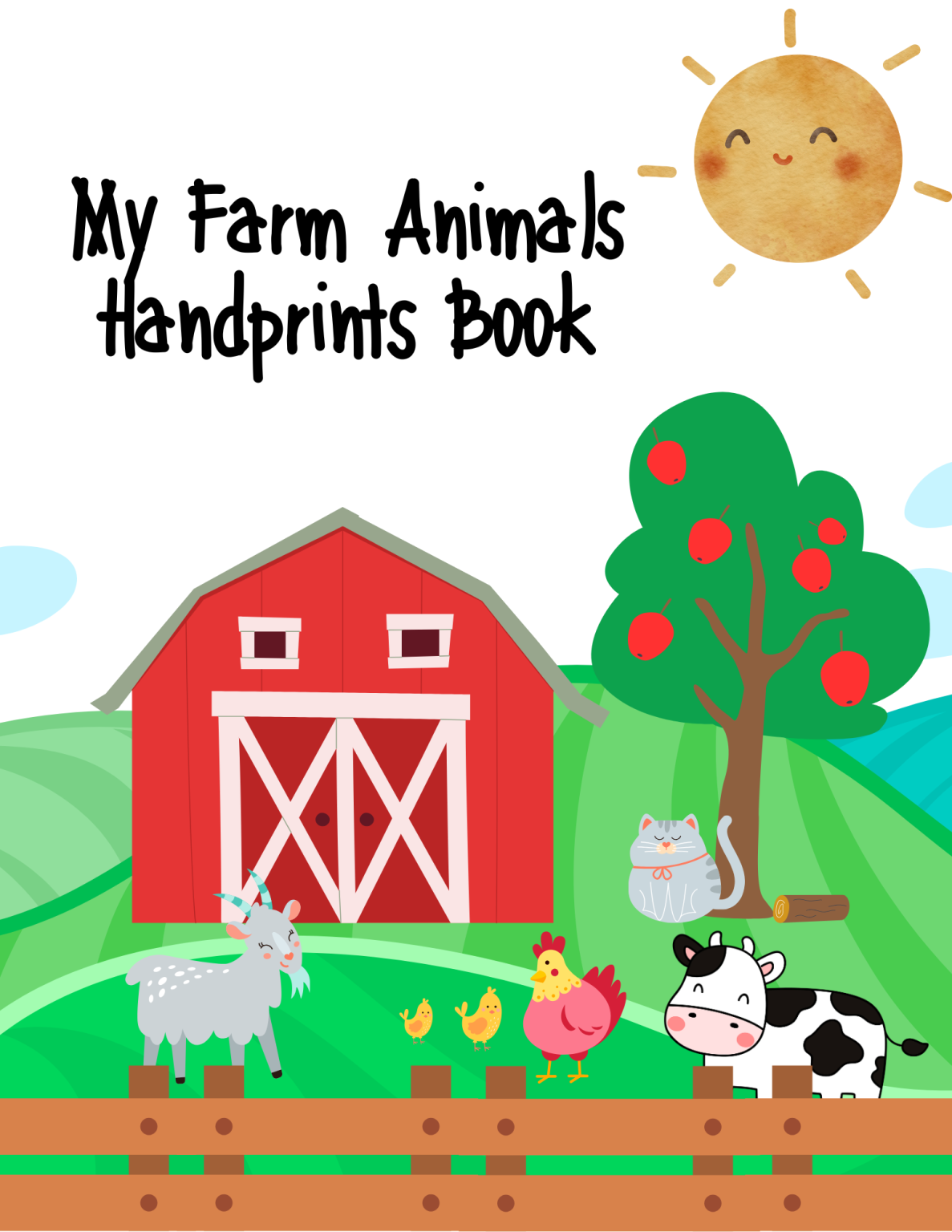 Farm Animals Handprints Book for Toddlers, Preschoolers, Daycare ...