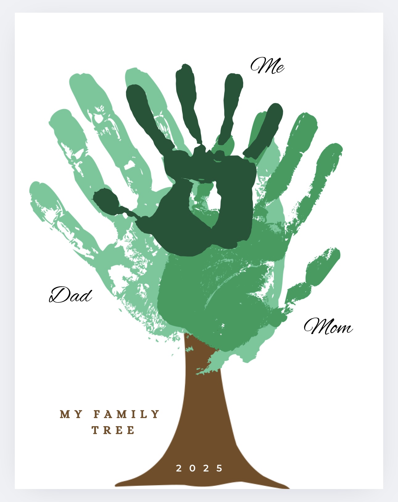 Family Tree Handprints Keepsake – Mommy & Me Arts and Crafts