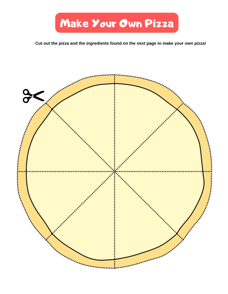 Cut and Paste Make a Pizza Activity – Mommy & Me Arts and Crafts