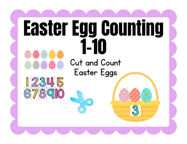Easter Egg Counting 1 thru 10 Activity – Mommy & Me Arts and Crafts